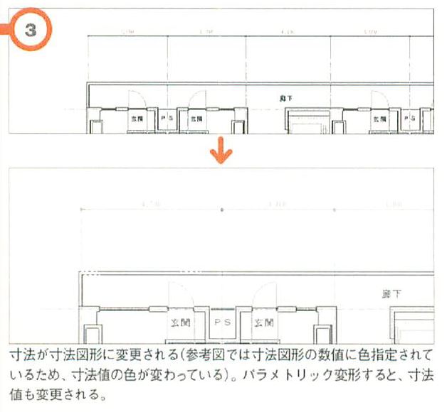 寸法を寸法図形化したい J横浜市のパソコン教室「横浜キャド設計」jwcad講習記録 横浜でjwcadの疑問解決外部変形の
